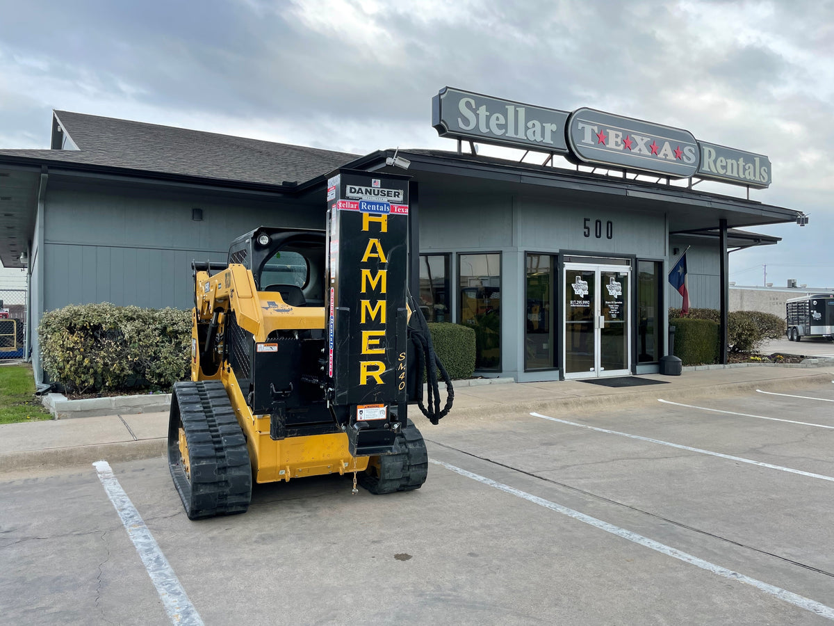 Post Driver Attachment for Skid Steer - Burleson, TX - Stellar Rentals ...